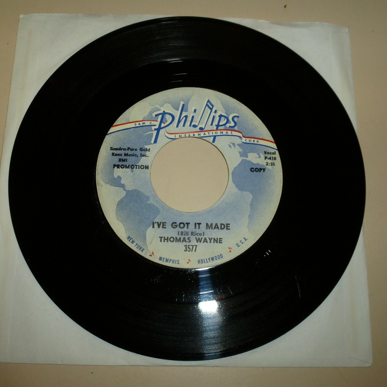 ROCKABILLY 45 RPM RECORD - THOMAS WAYNE - PHILLIPS 3577 - PROMO | eBay
