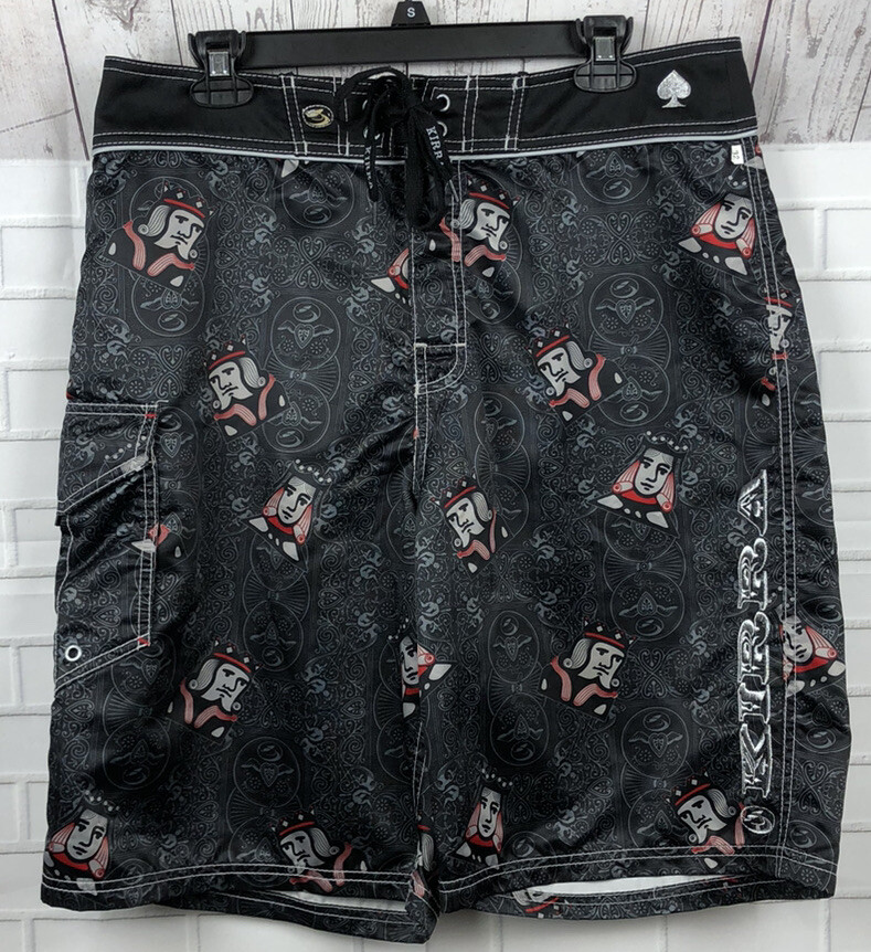 Kirra Playing Card King & Queen Board Shorts Swim Tru… - Gem