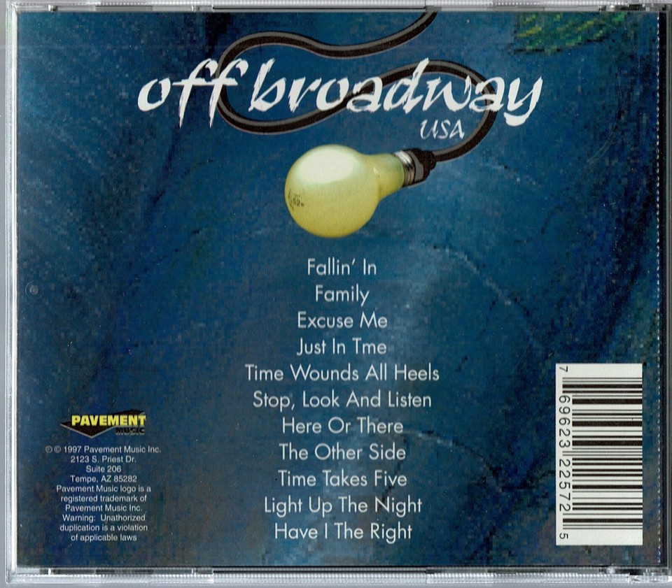 Off Broadway USA - Fallin' In - CD © 1997 (B26) 769623225725| eBay