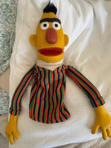 Sesame Street Bert Hand Puppet Muppets Hard Plastic Head/Hands Toy 1974 ...