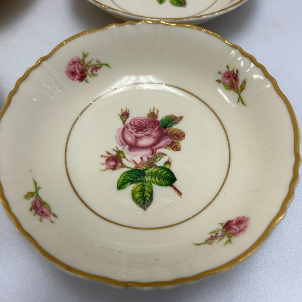 Syracuse China Federal Shape Victoria Rose Lot of 4 Berry Bowls | eBay
