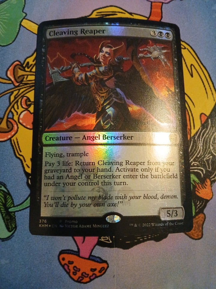 MTG Magic The Gathering Cleaving Reaper Foil Promo Angel Black ...