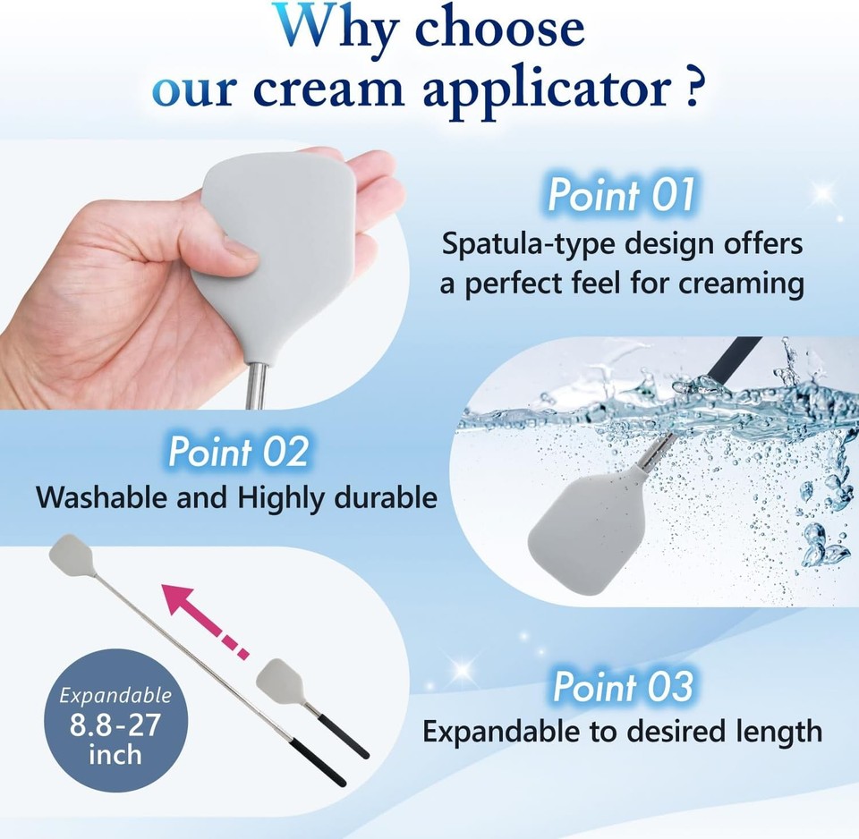 Cream Applicator for Back Lotion ApplicatrorTelescopic Stick Creams ...