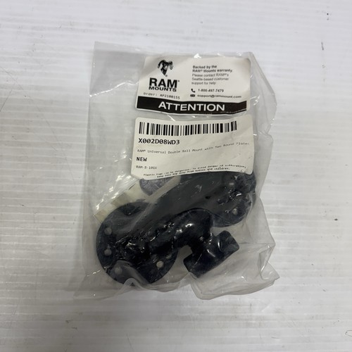 RAM MOUNTS RAM-B-101U Universal Double Ball Mount w/ Two Round Plates ...