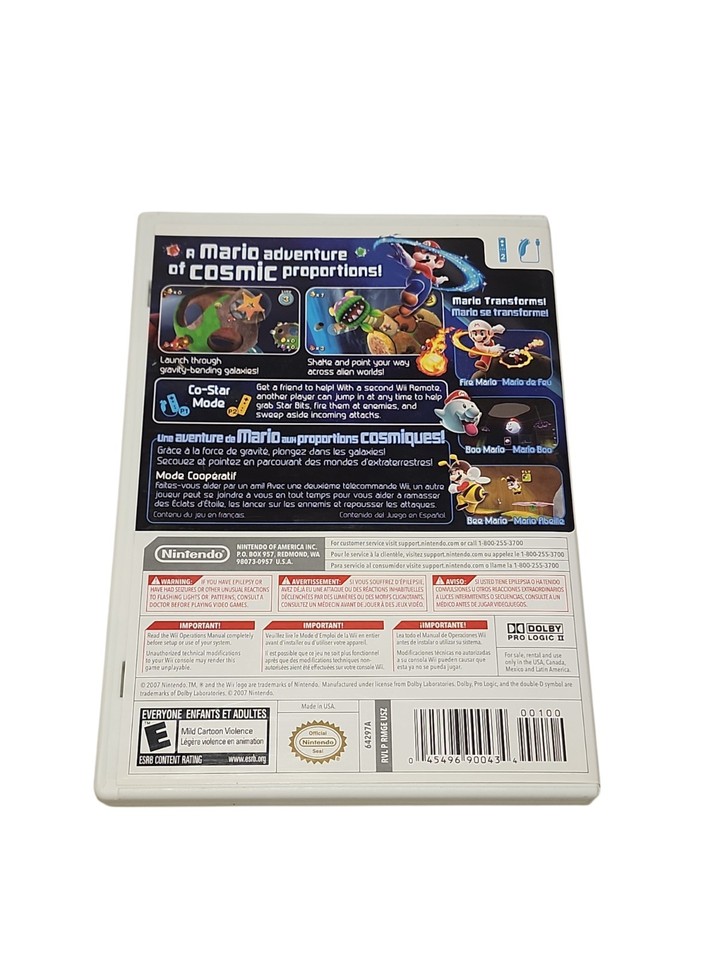 Super Mario Galaxy Nintendo Wii 2007 Includes Case & Manual Video Game ...