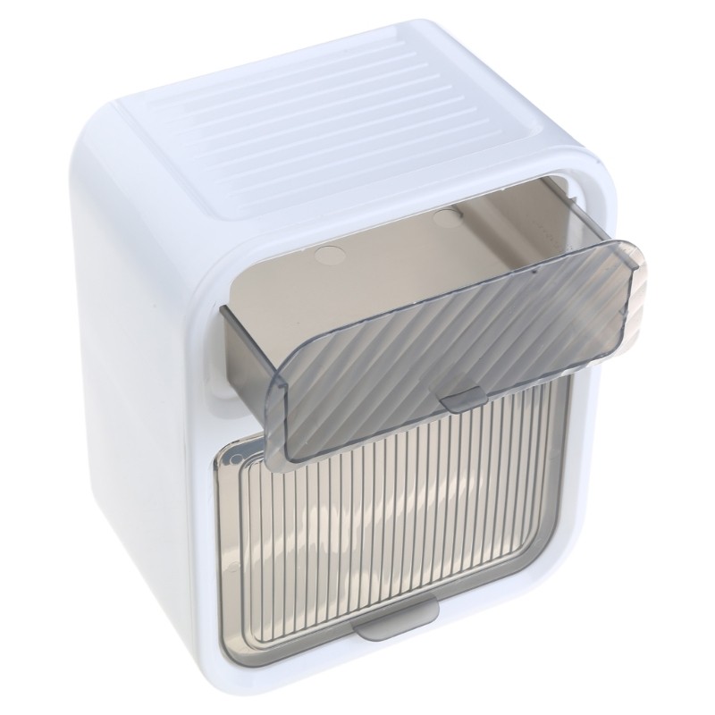 Wall Mounted Bathroom Tissue Box Dispenser With Drawer Toilet Paper ...
