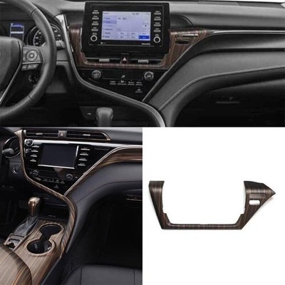Middle Console Wood Grain Navigation Panel Trim For Toyota Camry 2021 ...