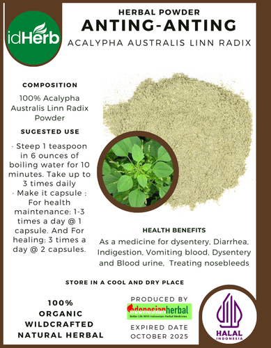 [idHerb] 50-500 gram Powder Asian Copperleaf Acalypha Australis Linn ...