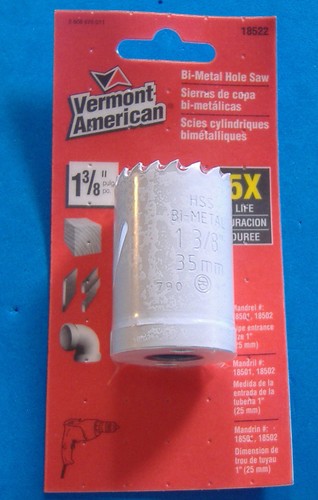 VERMONT AMERICAN 1 3/8" BIMETAL HOLE SAW #18522 | eBay