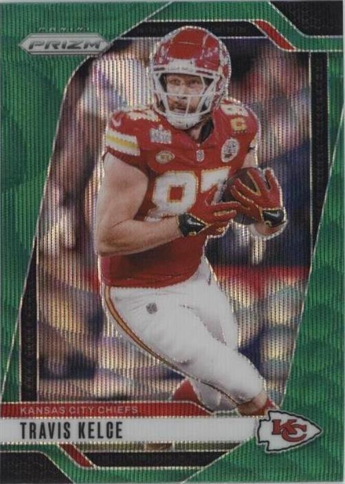 2024 Panini Prizm - Travis Kelce #140 Green Wave Prizm for sale online ...