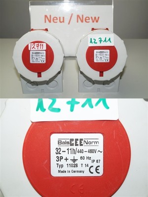BALS CEE NORM 32-11h , 11028 Wandsteckdose Einbausteckdose stecker ...