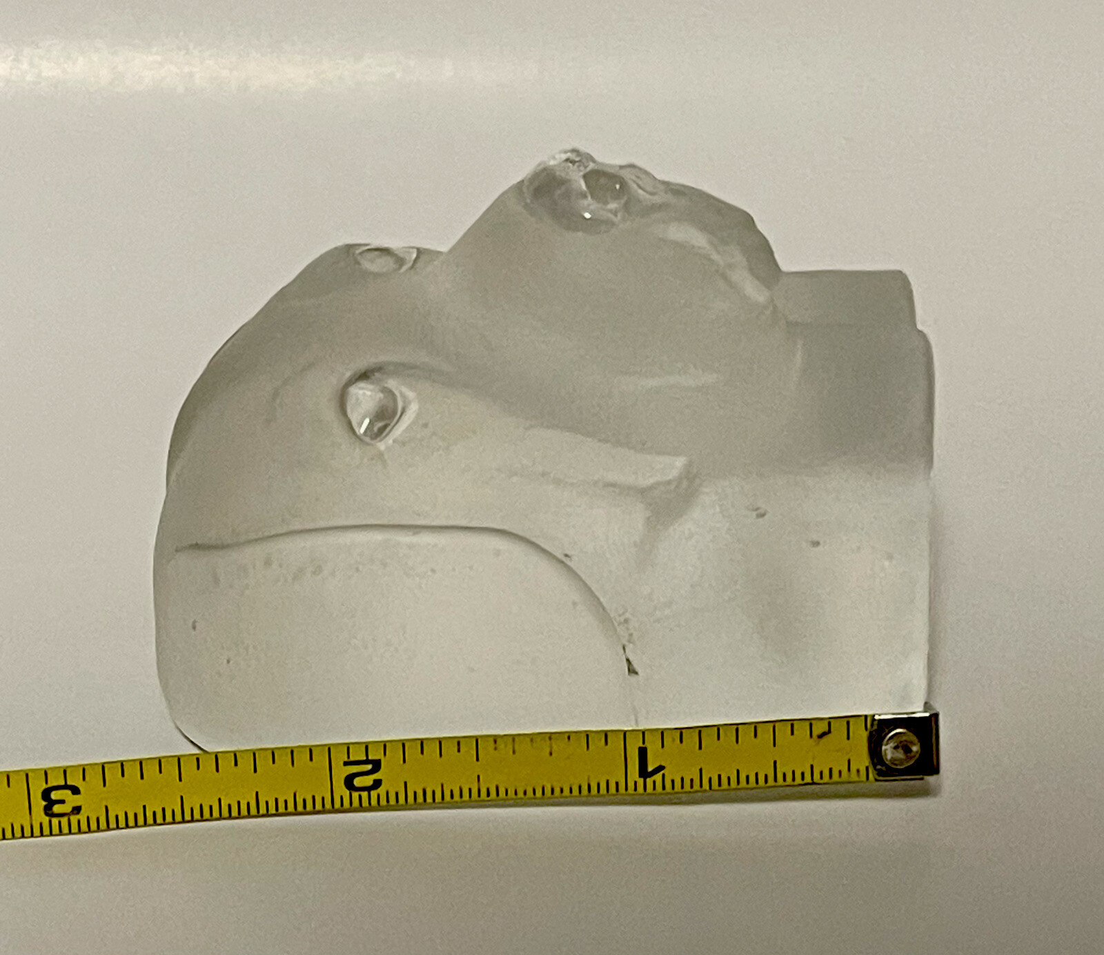 Nybro Crystal Dog Face Paperweight RARE Art Glass Sweden - Labrador ...