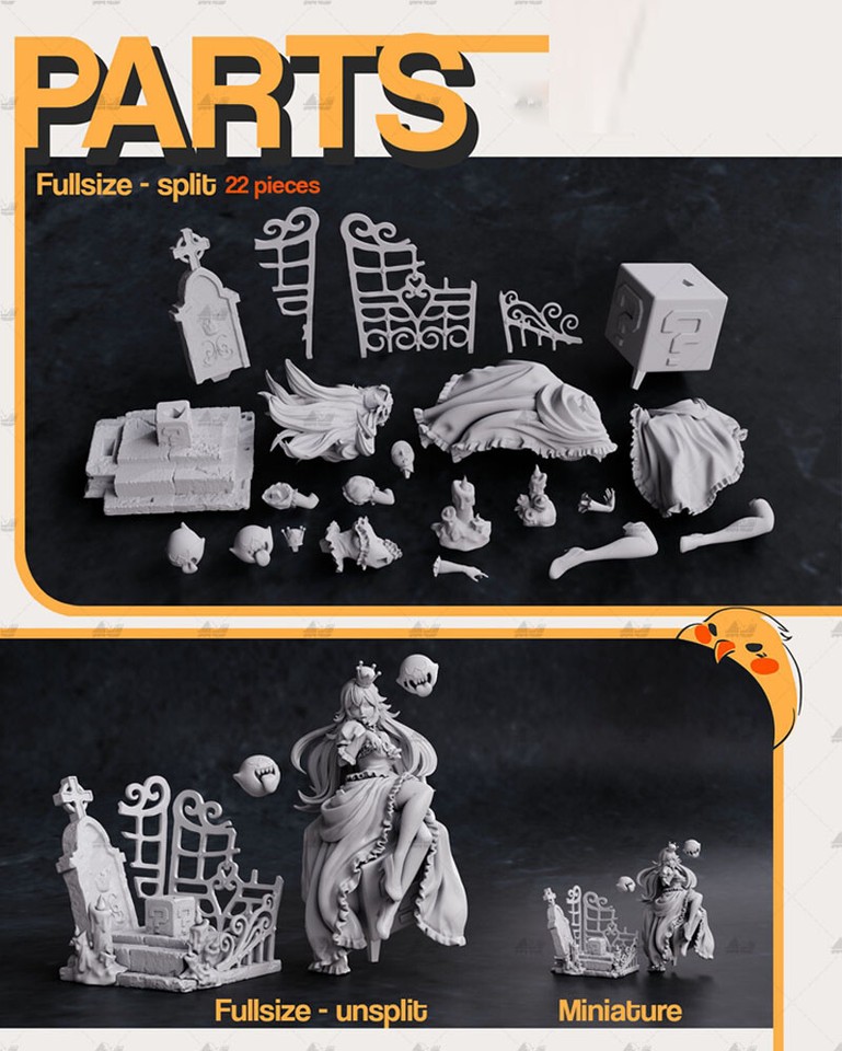 Booette 1/8 23cm 3D Print Figure Model Kit Unpainted Unassembled Garage ...