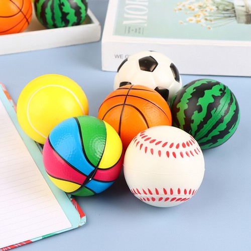 2Pcs Squeeze Toy Ball Football Pu Soft Foam Sponge Stress Relief ...