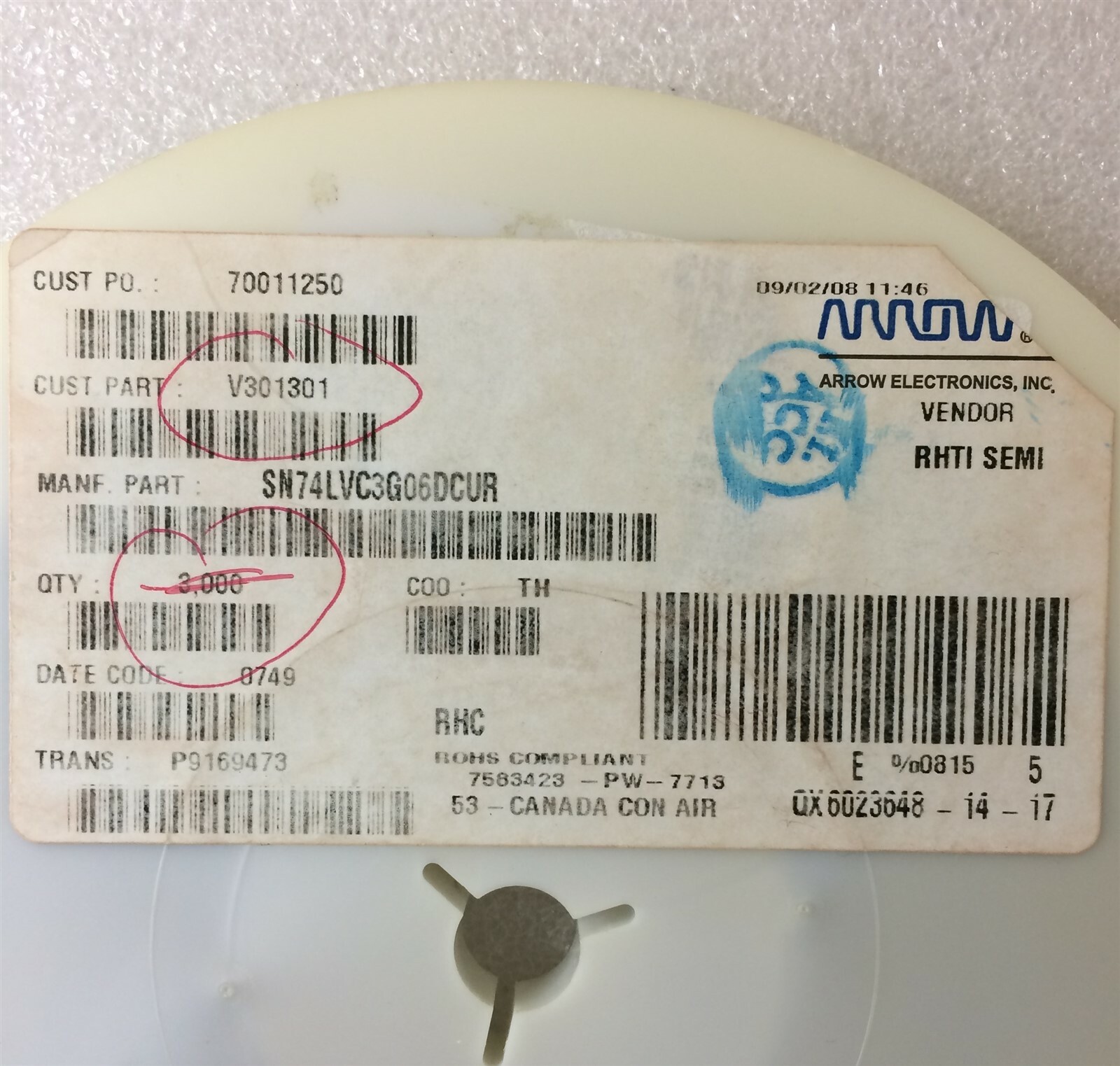 SN74LVC3G06DCUR TI IC INVERTER OD 3CH 3-INP 8-Pin VSSOP ROHS 20 PIECES ...