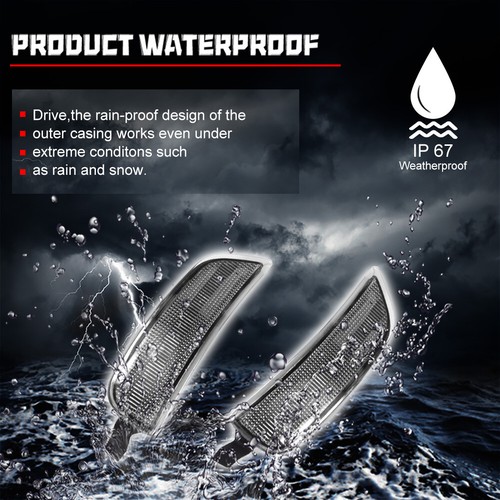 For Mazda MX-5 Miata 2016-up Clear Rear Fender Side Marker Light ...