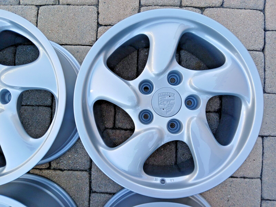 Porsche 986 Boxster BX021 OEM Twist Staggered Alloy 17x8.5/7 Wheels ...