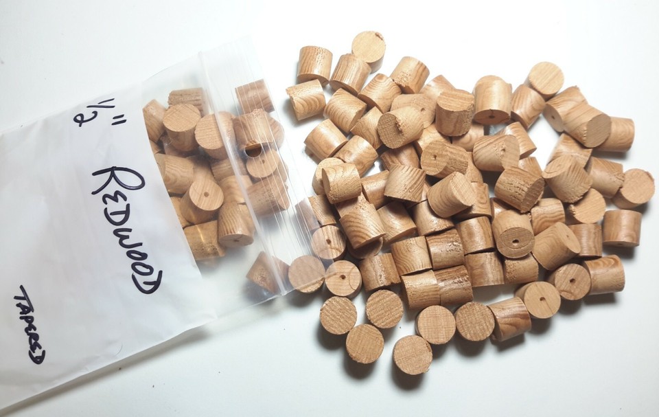Tapered Wood Plugs 30+ Species Domestic & Exotic multiple diameters | eBay