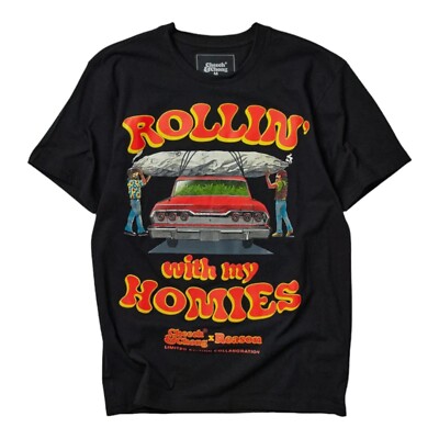 Cheech & Chong Rollin' With My Homies Tee T-Shirt Black Men's Size ...