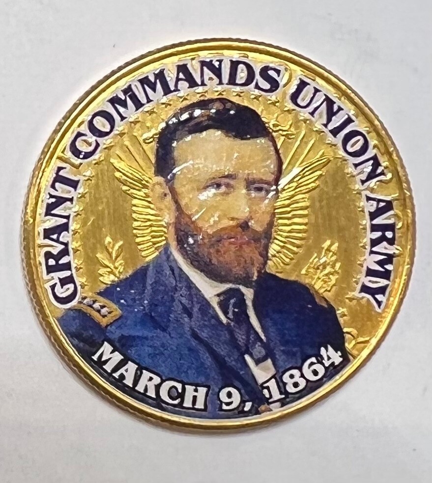Grant Commands Union Army Colorized 24K Gold Plated Kennedy Half Dollar ...