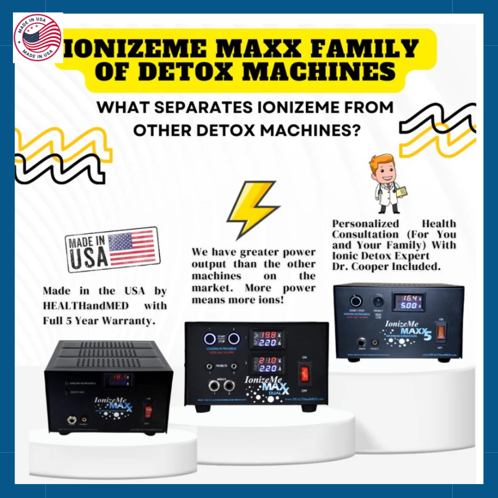 IonizeMe Maxx5 Heavy Duty Ionic Detox Foot Spa Machine Ion Cleanse ...