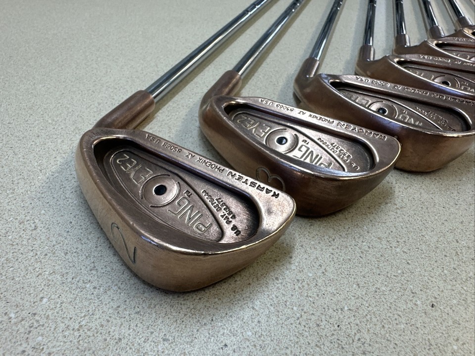 Ping Eye 2 Beryllium Copper Blk Dot 2-PW Set REFINISHED Heads Matching ...