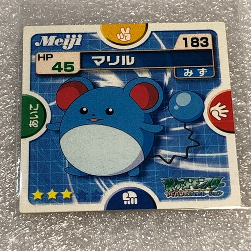 Pokemon Vintage Japanese Meiji Promo Sticker - 183 Marill - Mint ...