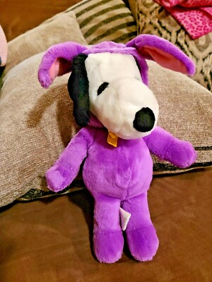 Snoopy Purple Easter Bunny Plush Soft Toy Stuffed Animal 11" Peanuts | eBay