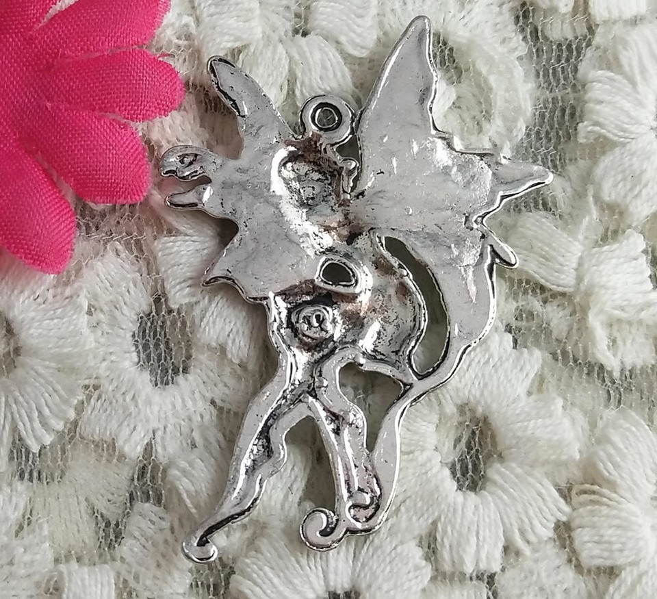 Free Ship 17 pcs Antique silver fairy charms pendant 49X33mm H-3230 ...