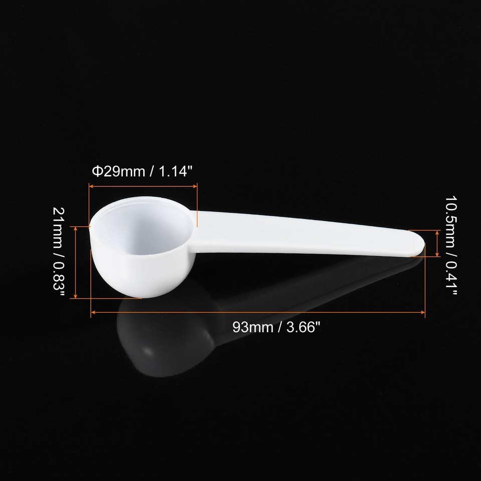Micro Spoons 5 Gram Measuring Scoop Plastic Round Bottom Mini Spoon ...