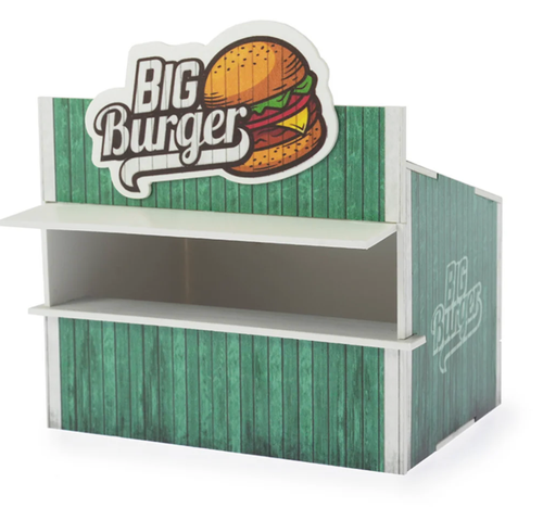 TJR 1/32 Scale Big Burger Concession Stand Building kit with full ...