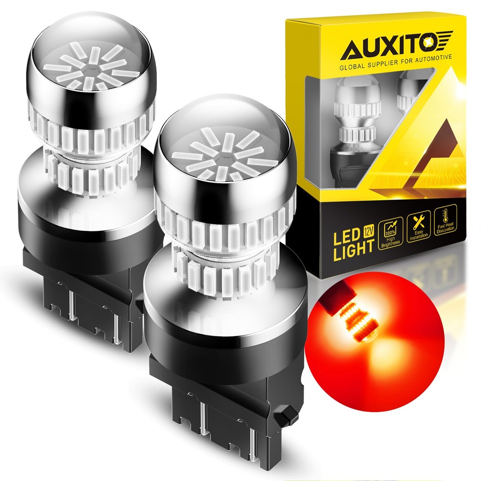 3157 Red LED Bright Strobe Flash Blinking Brake Tail Stop Light/Parking ...
