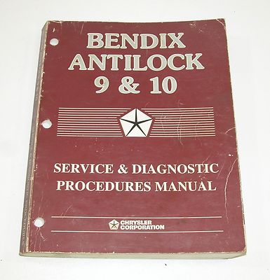 Chrysler Dodge Plymouth Jeep Bendix Anti Lock 9 & 10 Service Manual | eBay