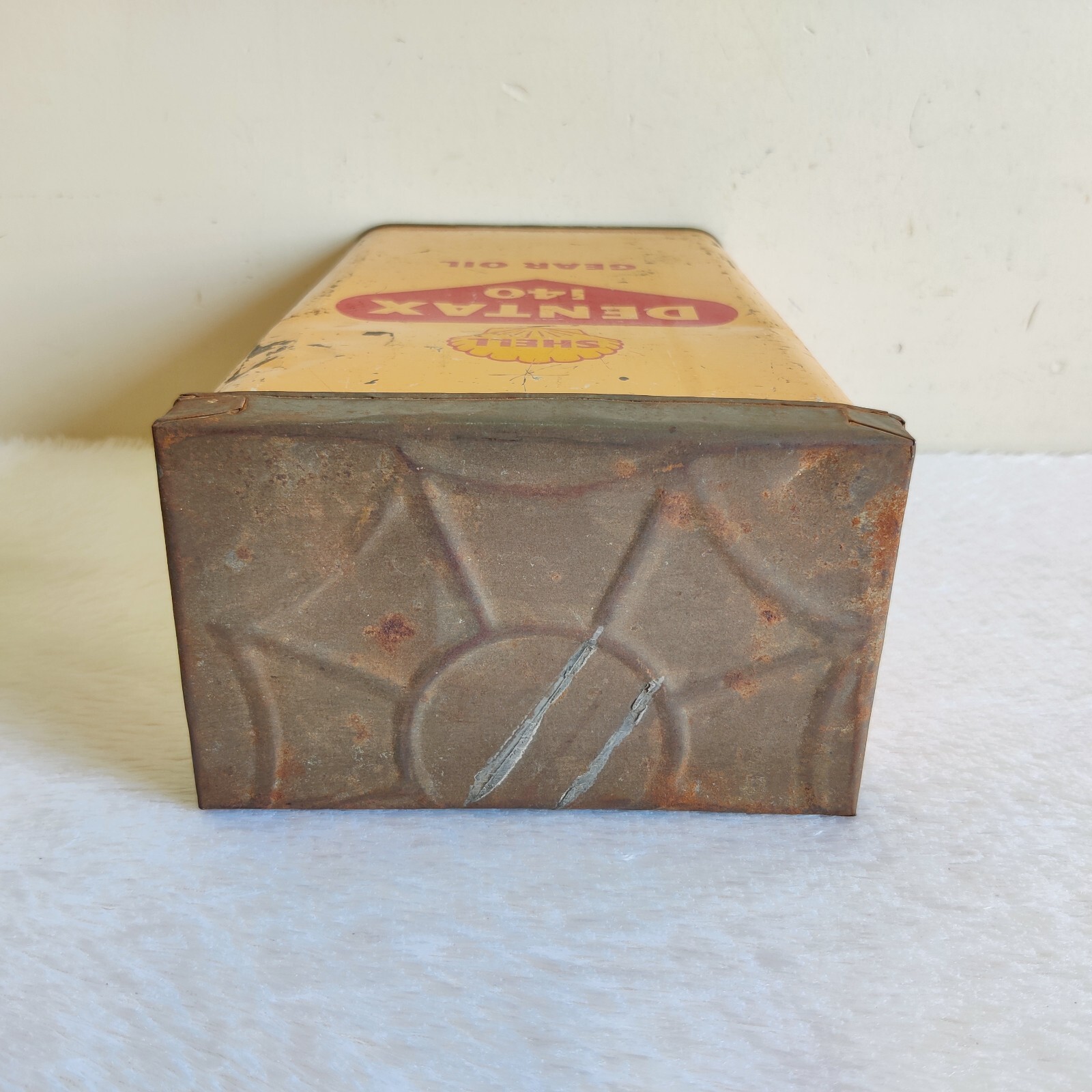Vintage Shell Dentax 140 Gear Oil Advertising Tin Can Automobile Rare ...