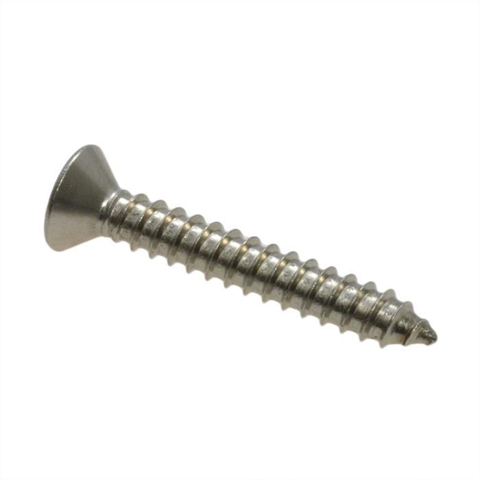 Qty 20 Countersunk Self Tapping 14g (6.1mm) x 1" 25mm Stainless Screw ...