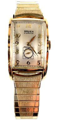 Vintage Fully Serviced ($150) Gruen Curvex Precision Watch 1950 10K Gold Filled | eBay