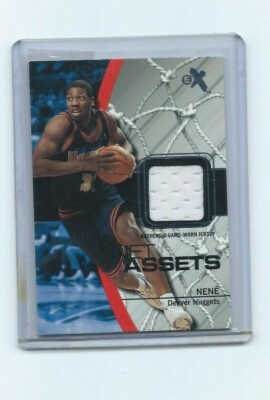 Nene Hilario White Game Worn JERSEY Card Denver Nuggets | eBay