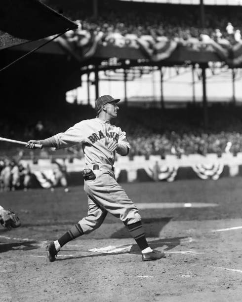 James D Welsh Of The Boston Braves Swinging A Bat In 1930 Old Baseball ...
