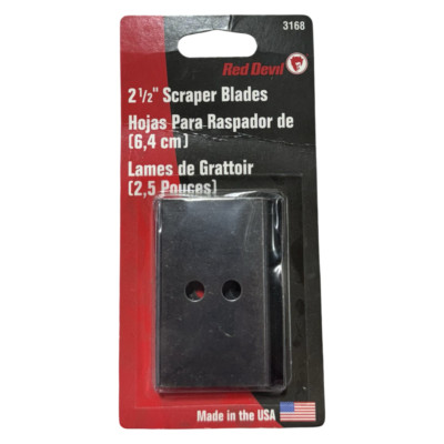 Red Devil 2-1/2" Scraper Blades 2 Blades Per Pack USA Made 3168 | eBay