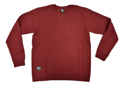 OMIT Apparel Mens Skateboarder Brand Maroon Crew Shirt Sweatshirt New L ...