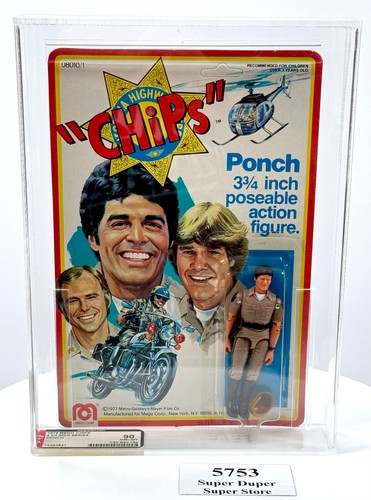 AFA 90 - NM+ to MT - Mego - Chips - Ponch 3-3/4" - Action Figure - 1977 ...