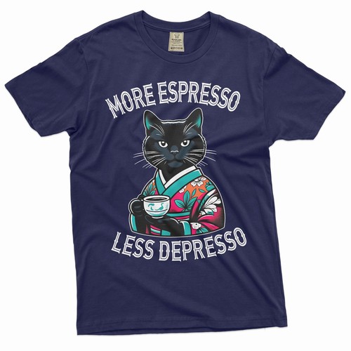 Funny Cat Shirt Cat Joke Shirt Espresso Depresso Shirt Coffe Funny T ...