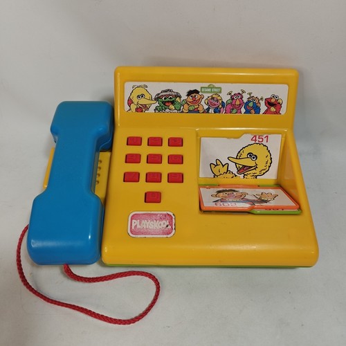 VTG 1993 PLAYSKOOL SESAME STREET PLAY PHONE Tested - Works | eBay