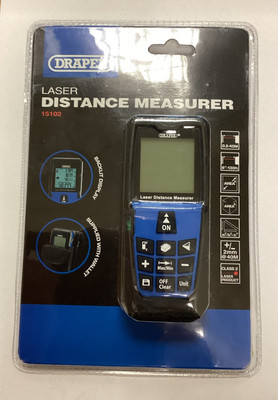 Draper Laser Distance Measurer 15102, Back Light LED Display, 40m/130ft ...