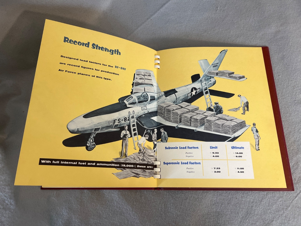 Vintage Military Jet Book RF-84F Thunderflash Production Republic ...