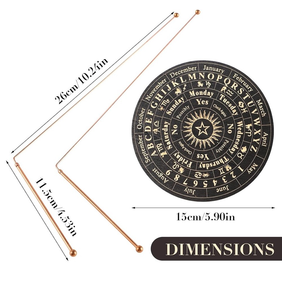 2X(Copper Dowsing Rods - 2PCS Divining Rods+Dowsing Pendulum ...