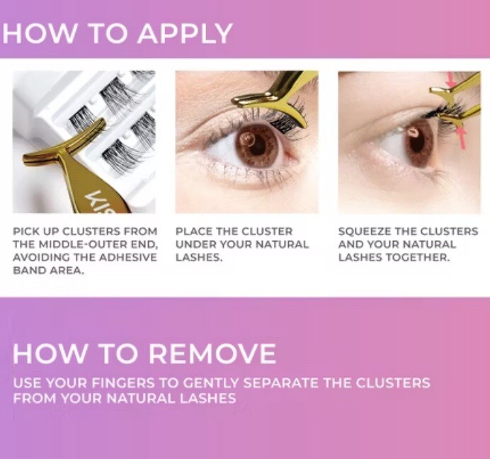 Kiss Impress Press On Falsies Natural Lash Extensions Look - 20 ...