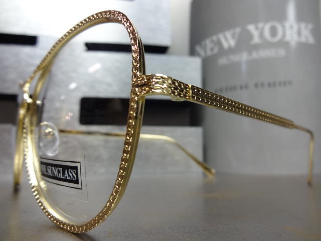 New CLASSIC VINTAGE RETRO Style Clear Lens EYE GLASSES Gold Metal ...