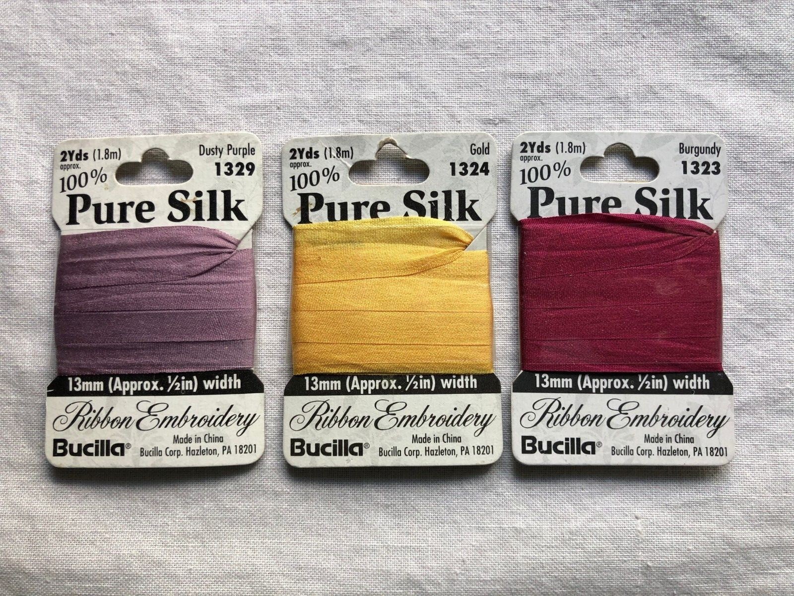 New Bucilla Silk Ribbon Embroidery Needlepoint 13 mm x 2 Yards - Choose ...