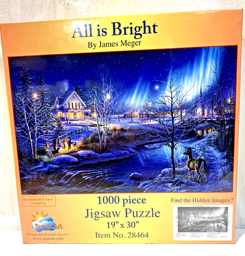 SunsOut James Meger All Is Bright 1000 Pc Jigsaw Puzzle Find Hidden ...